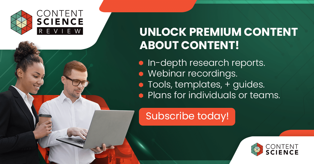 Subscribe - Content Science Review